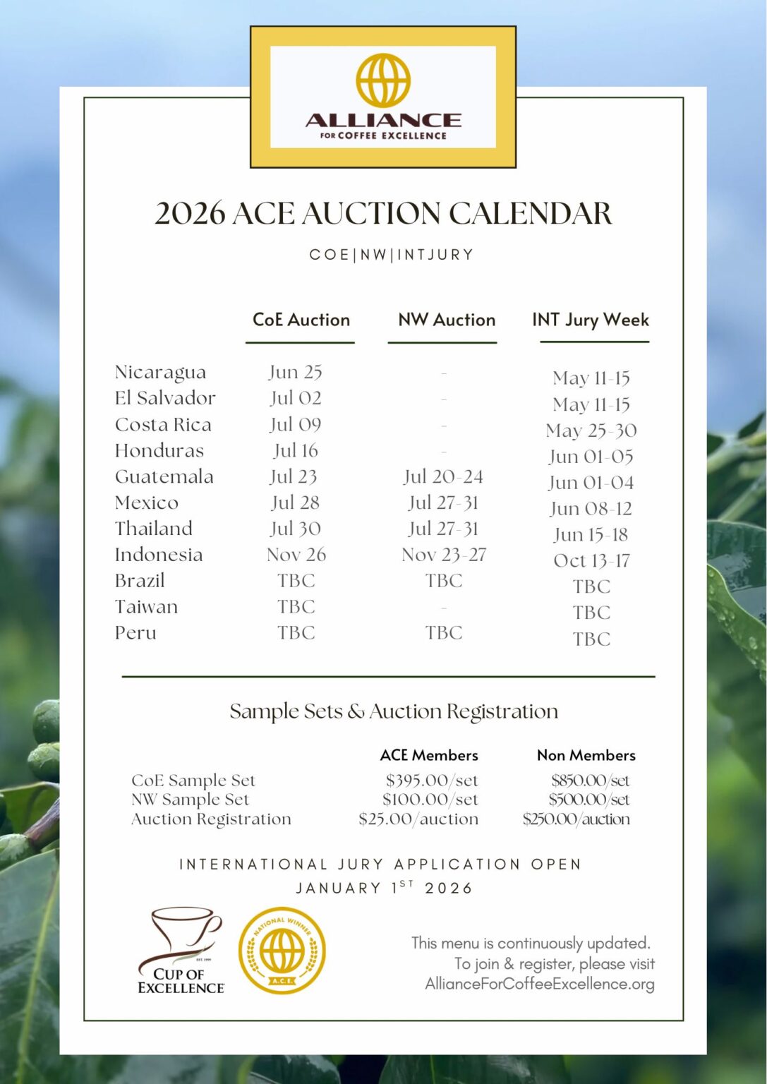 The 2026 Cup of Excellence Calendar Unveiled - Qahwa World